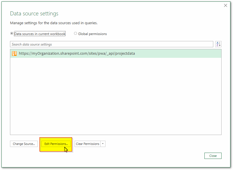 Log In To Project Online With Excel JPSC